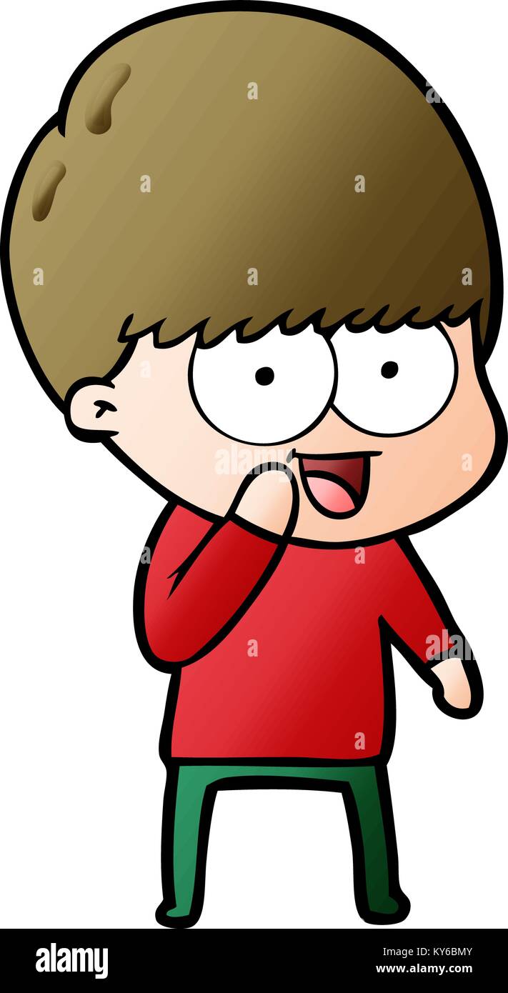 happy cartoon boy Stock Vector Image & Art - Alamy