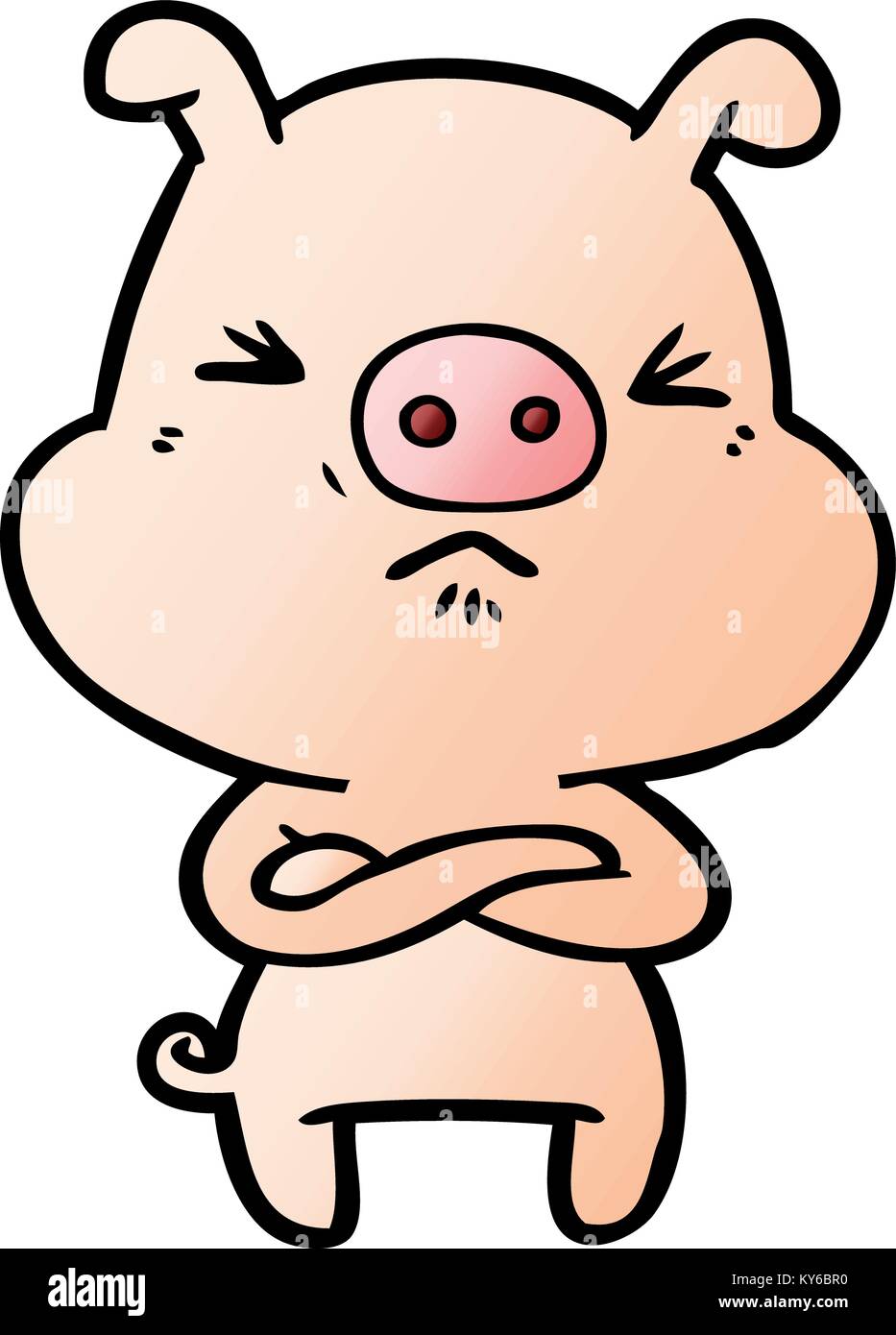 cartoon angry pig Stock Vector Image & Art - Alamy