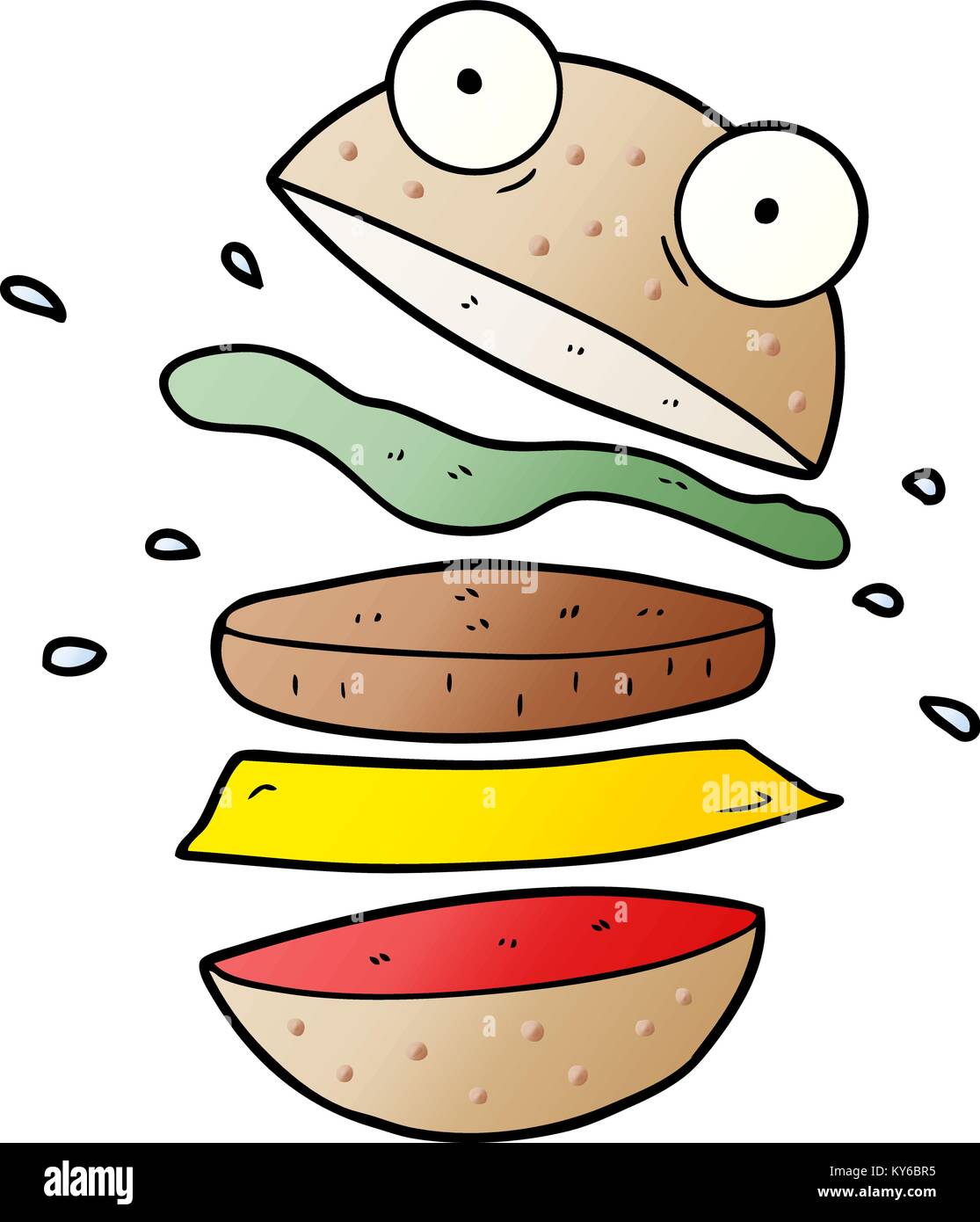 cartoon amazing burger Stock Vector Image & Art - Alamy