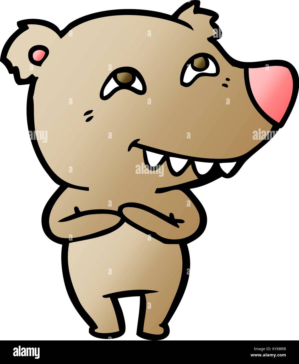 cartoon bear showing teeth Stock Vector Image & Art - Alamy