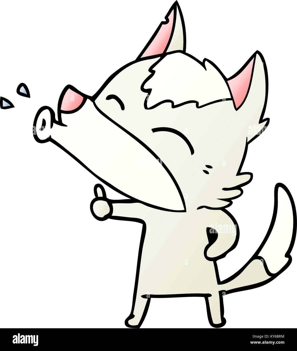 howling wolf cartoon Stock Vector Image & Art - Alamy