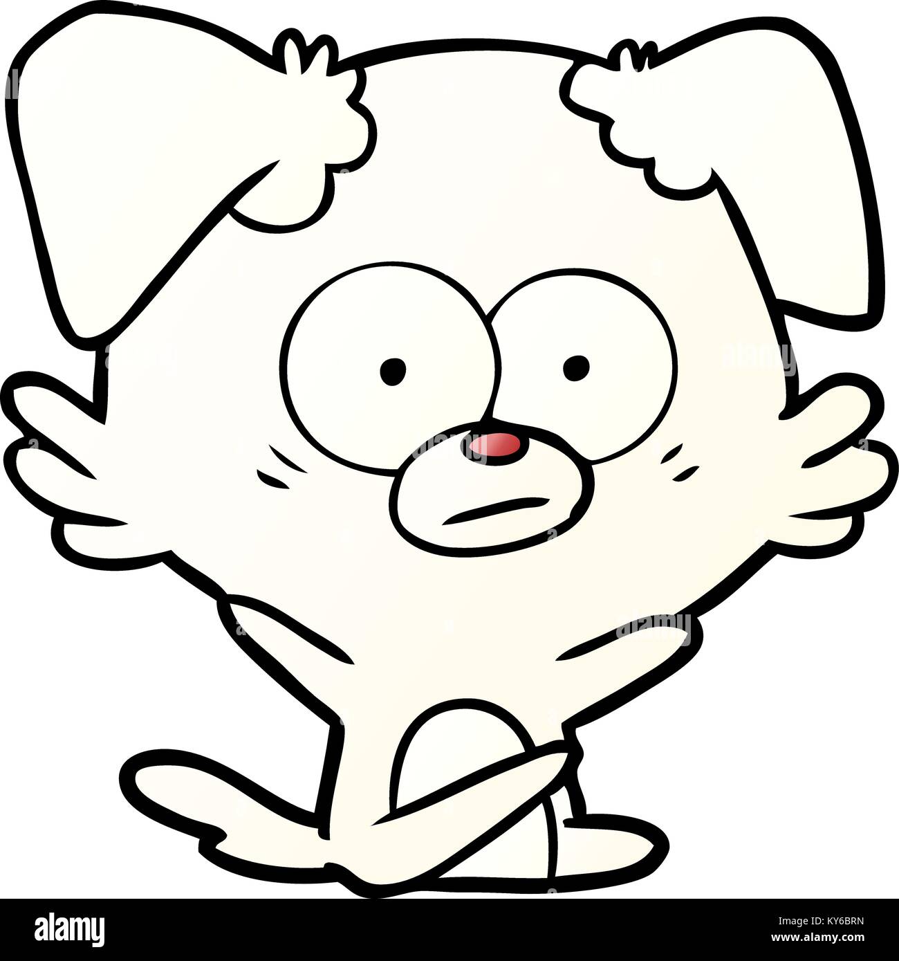 nervous dog cartoon Stock Vector Image & Art - Alamy