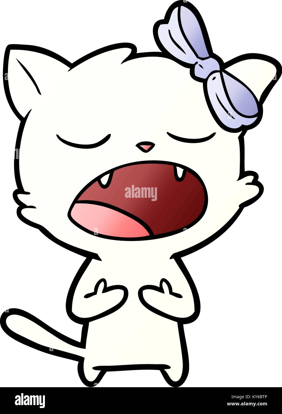 cartoon cat meowing Stock Vector Image & Art - Alamy