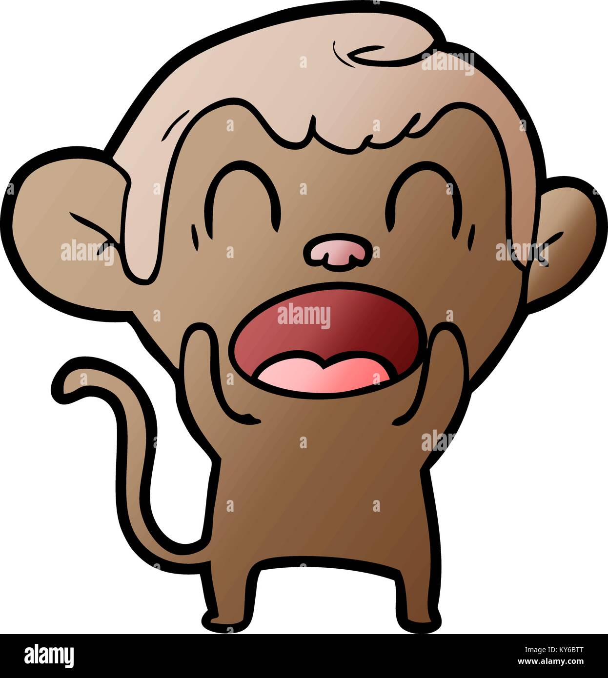 shouting cartoon monkey Stock Vector Image & Art - Alamy