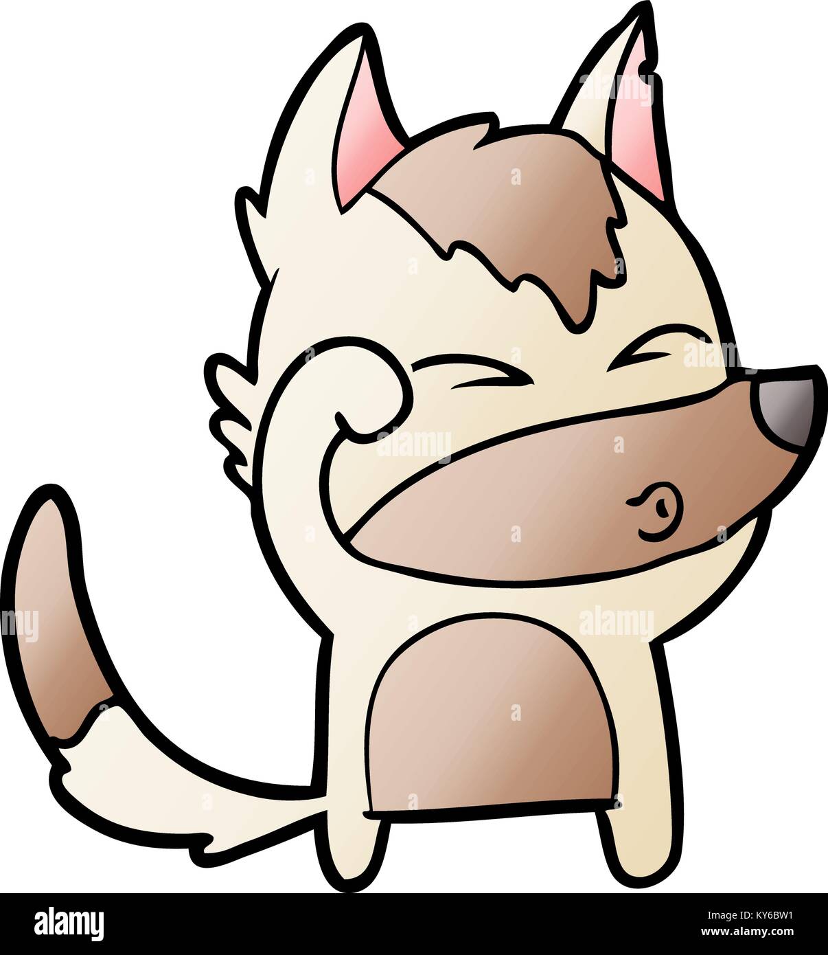 cartoon wolf pouting Stock Vector Image & Art - Alamy