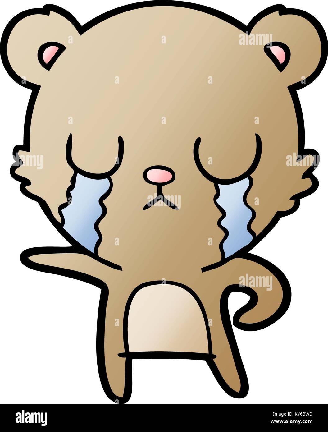 crying cartoon bear Stock Vector Image & Art - Alamy