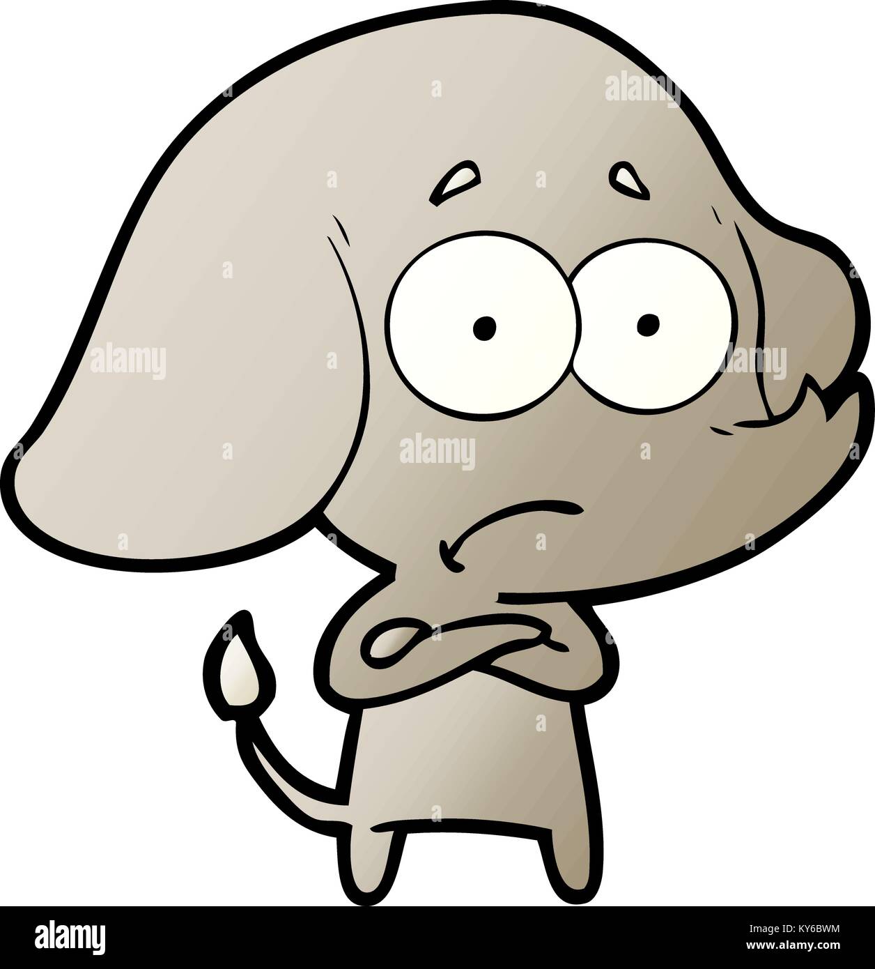 cartoon unsure elephant Stock Vector Image & Art - Alamy