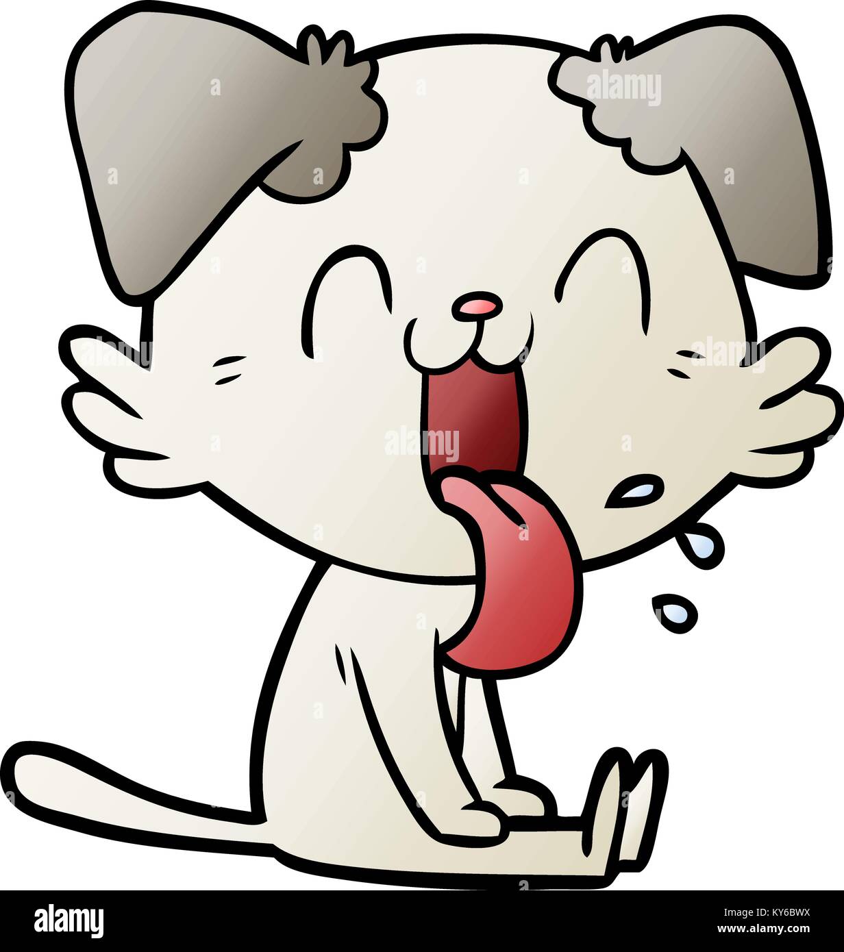 cartoon panting dog Stock Vector Image & Art - Alamy