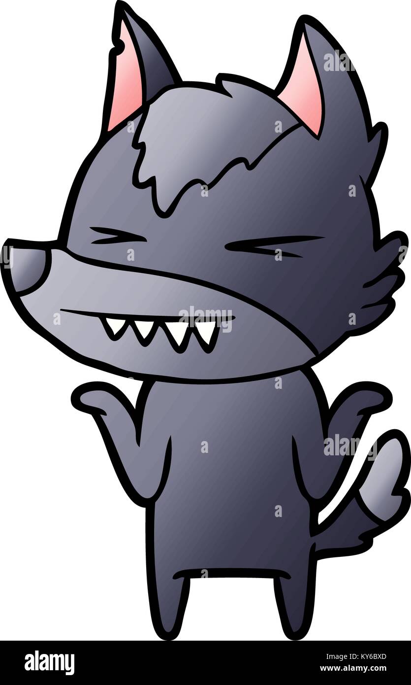 angry wolf cartoon Stock Vector Image & Art - Alamy
