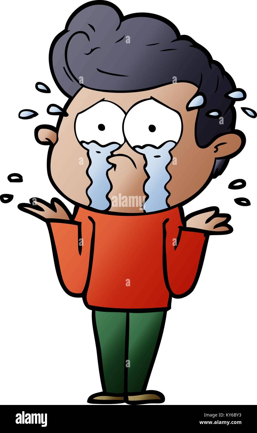 cartoon crying man Stock Vector Image & Art - Alamy