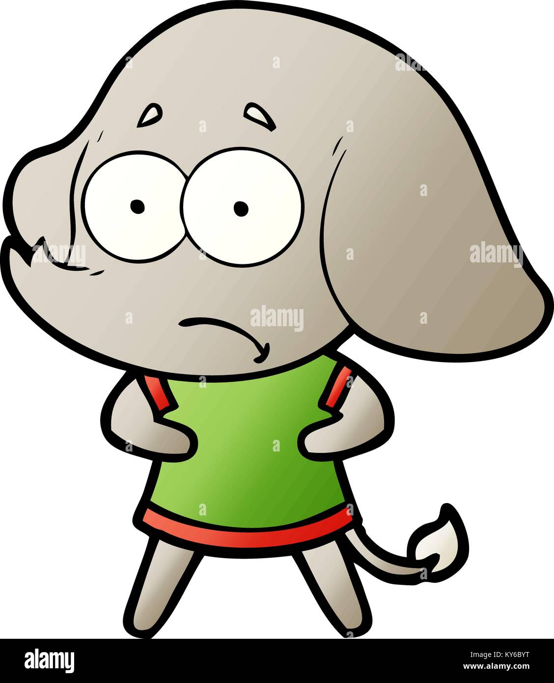 cartoon unsure elephant Stock Vector Image & Art - Alamy