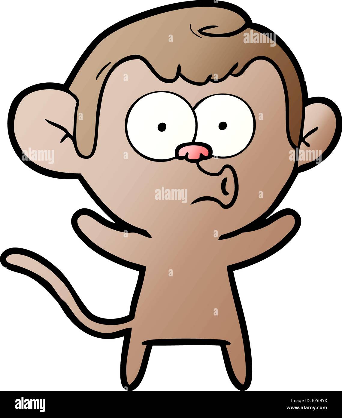 Cartoon hooting monkey Stock Vector Images - Alamy