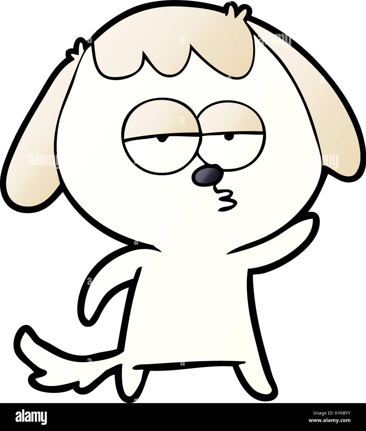 cartoon bored dog Stock Vector Image & Art - Alamy