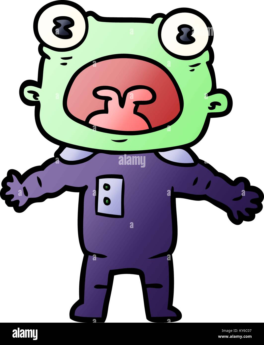 cartoon weird alien communicating Stock Vector Image & Art - Alamy