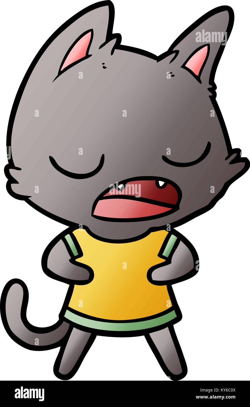 talking cat cartoon Stock Vector Image & Art - Alamy