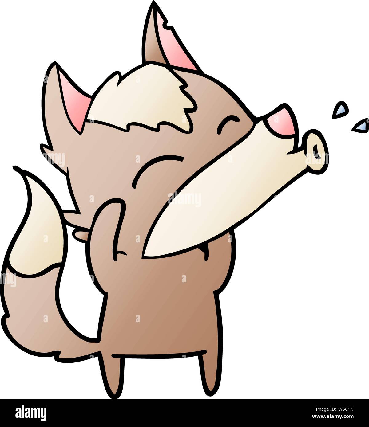 howling wolf cartoon Stock Vector Image & Art - Alamy