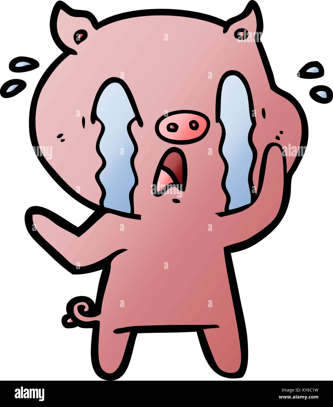 crying pig cartoon Stock Vector Image & Art - Alamy