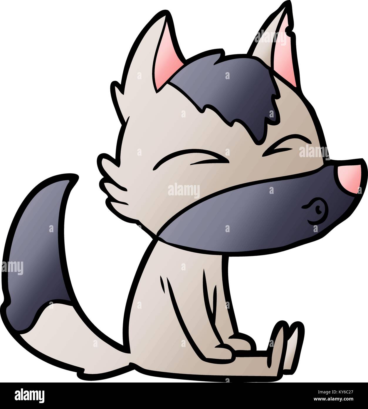 cartoon wolf whistling Stock Vector Image & Art - Alamy