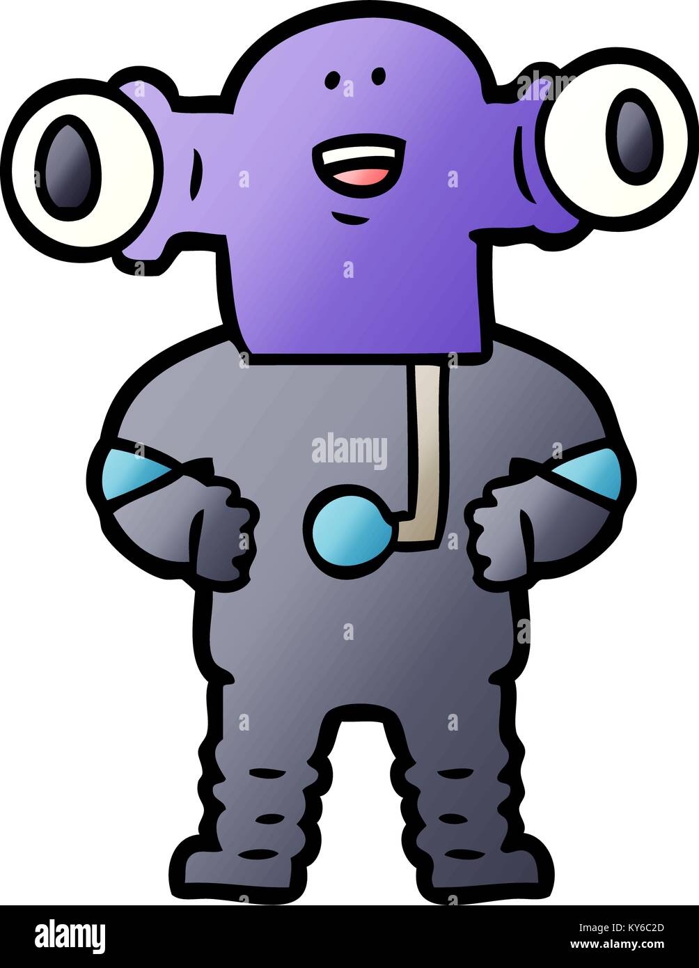friendly cartoon alien Stock Vector Image & Art - Alamy