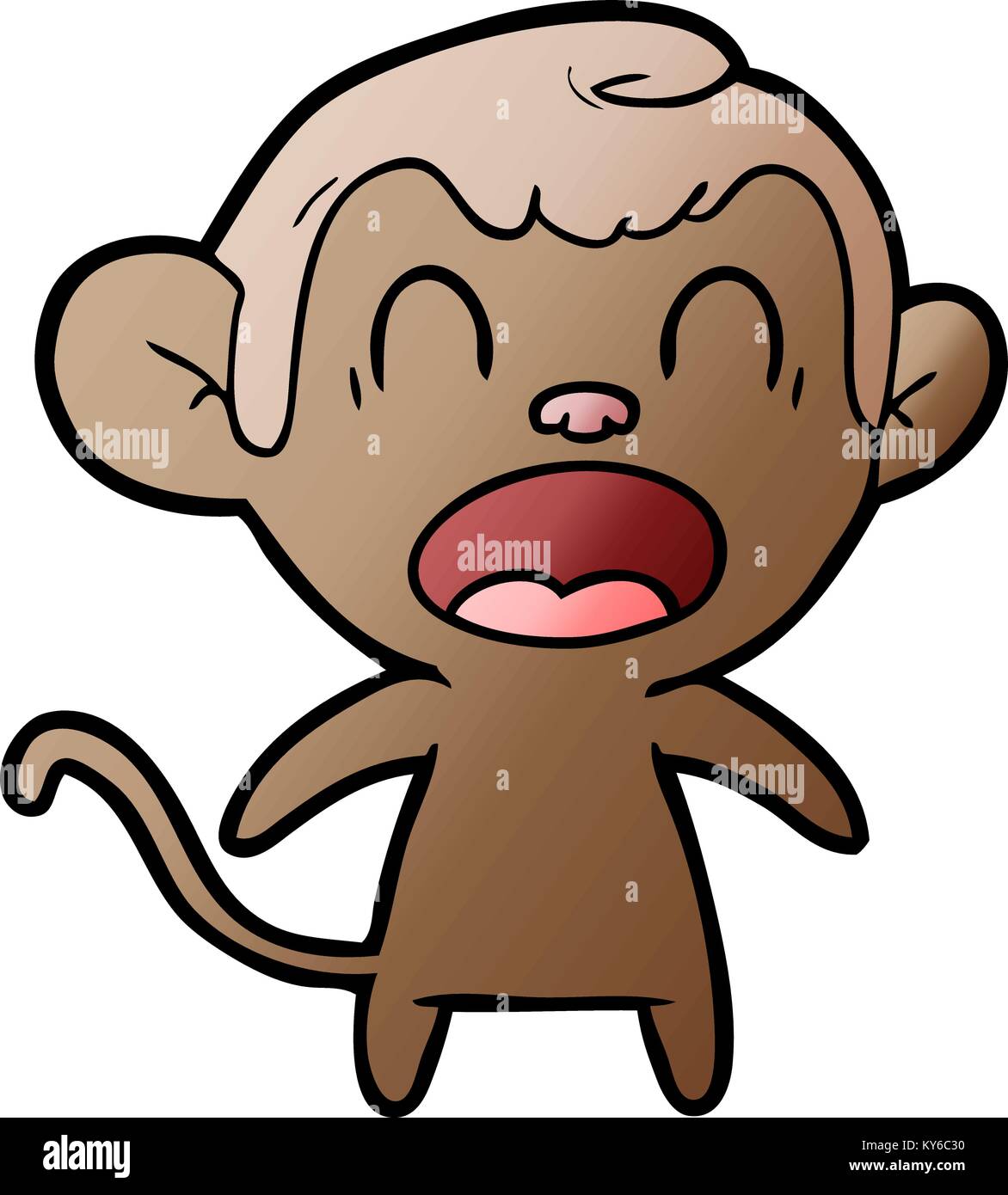 shouting cartoon monkey Stock Vector Image & Art - Alamy