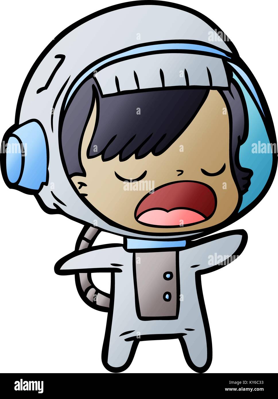 cartoon talking astronaut woman Stock Vector Image & Art - Alamy
