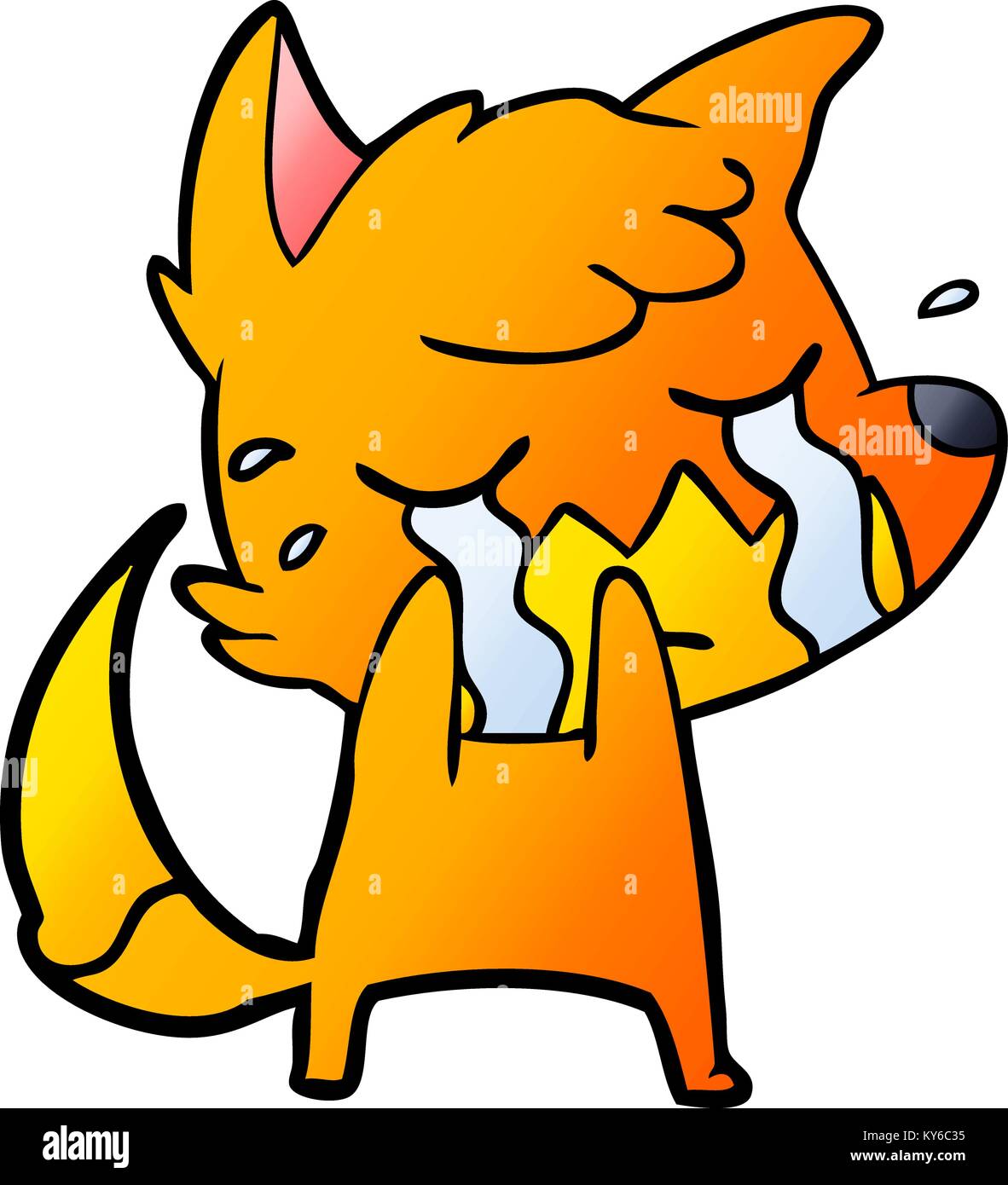 crying fox cartoon Stock Vector Image & Art - Alamy