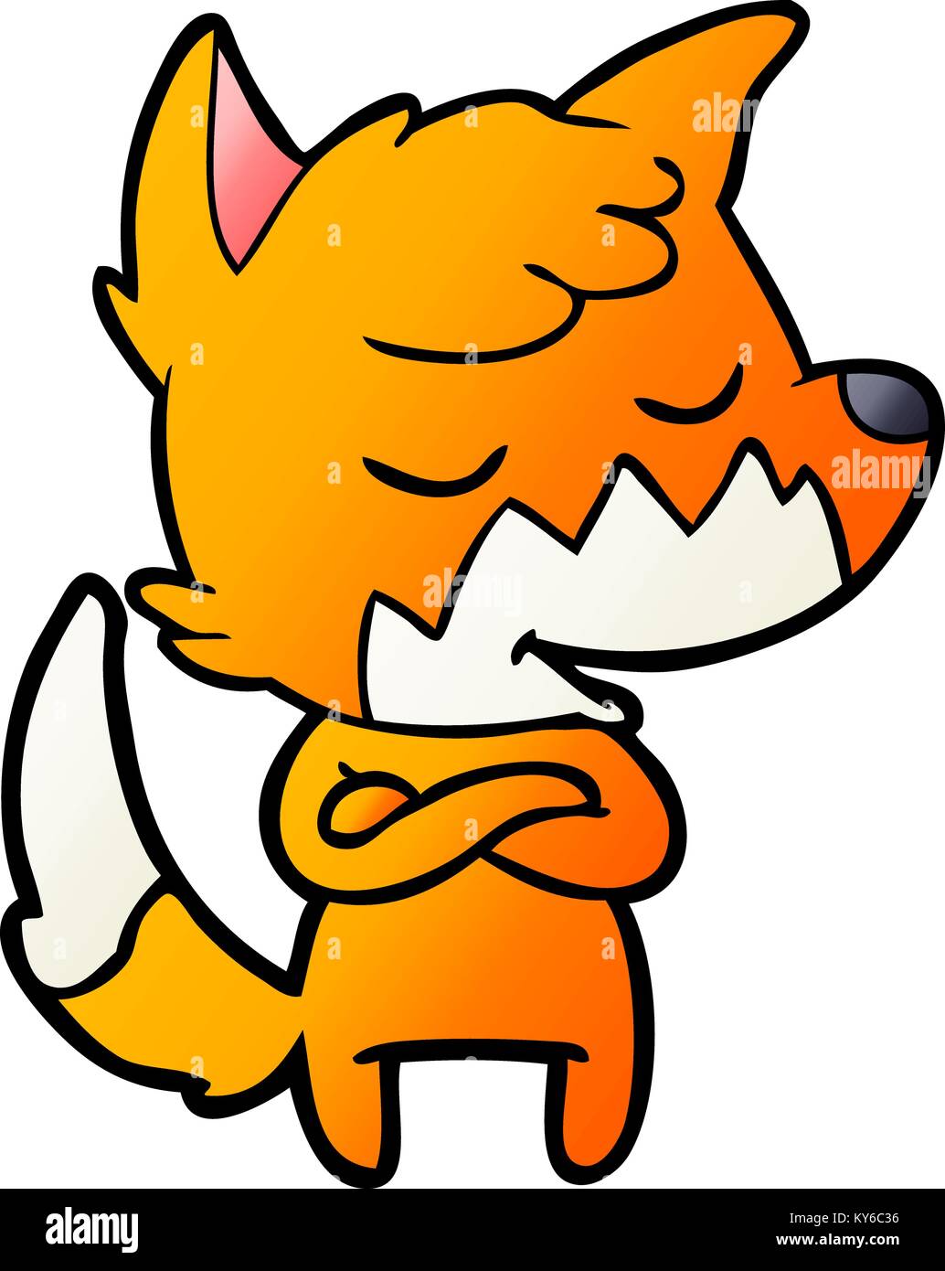 friendly cartoon fox Stock Vector Image & Art - Alamy