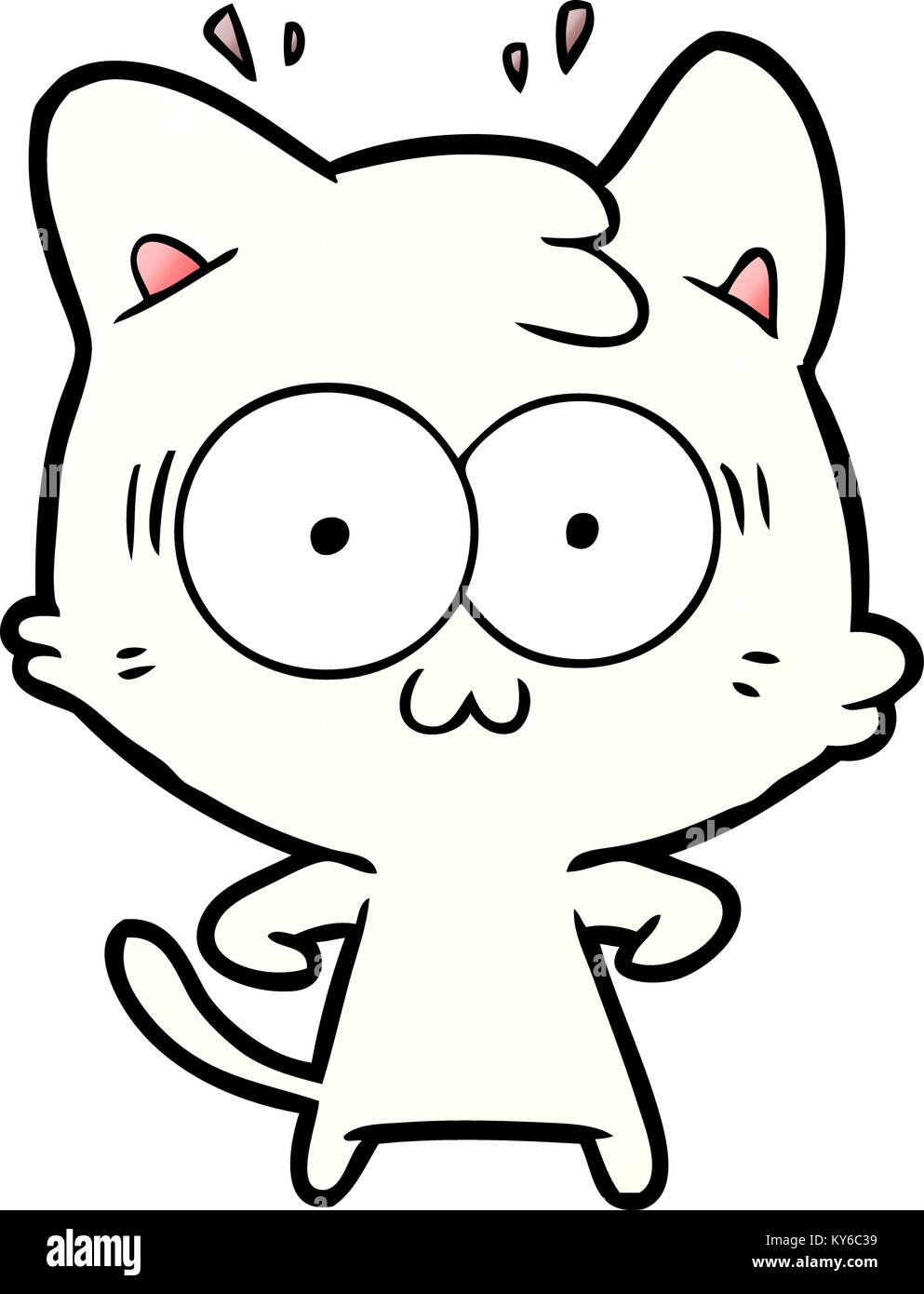 cartoon surprised cat Stock Vector Image & Art - Alamy