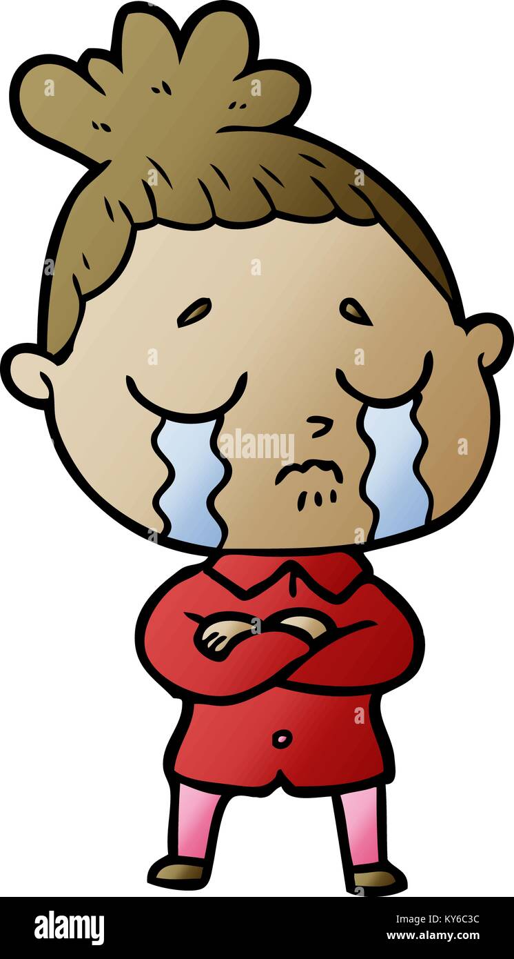cartoon crying woman Stock Vector Image & Art - Alamy