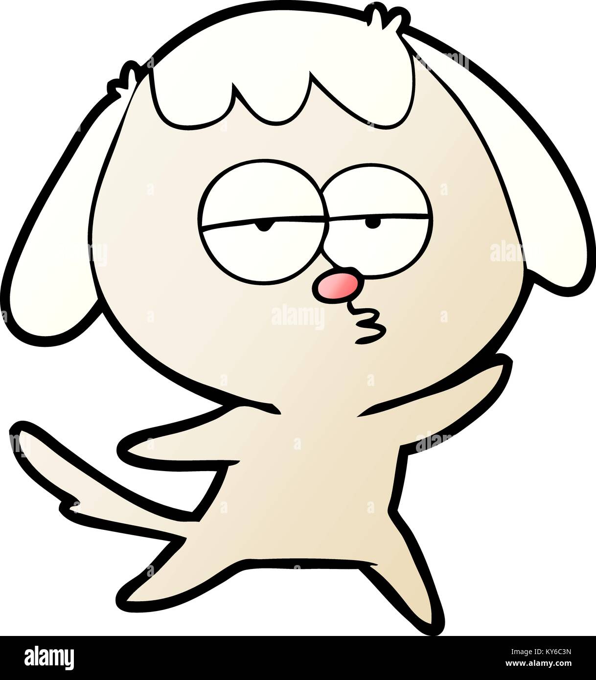 cartoon bored dog Stock Vector Image & Art - Alamy