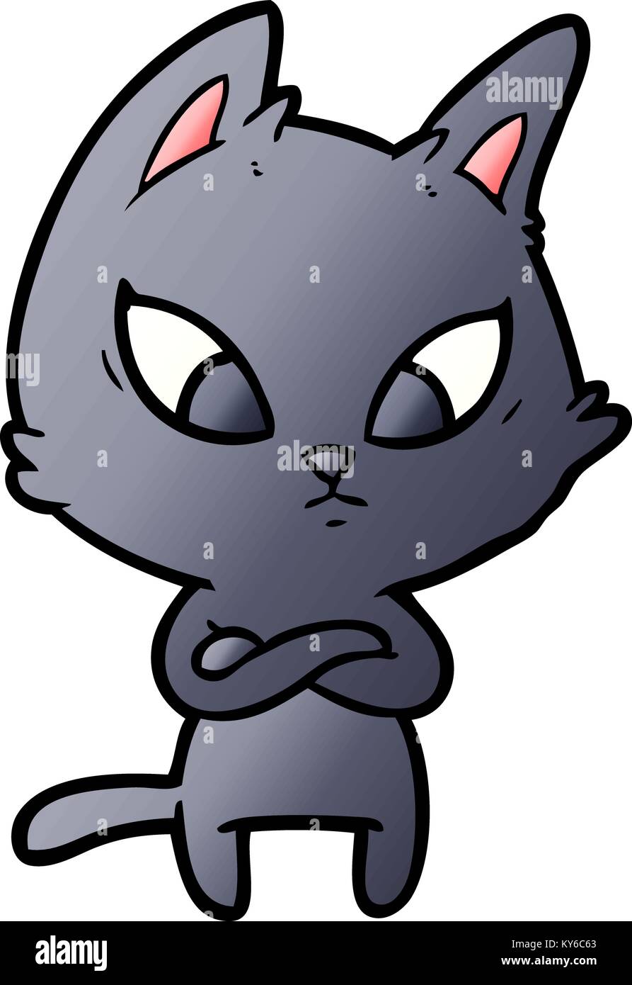 confused cartoon cat Stock Vector Image & Art - Alamy