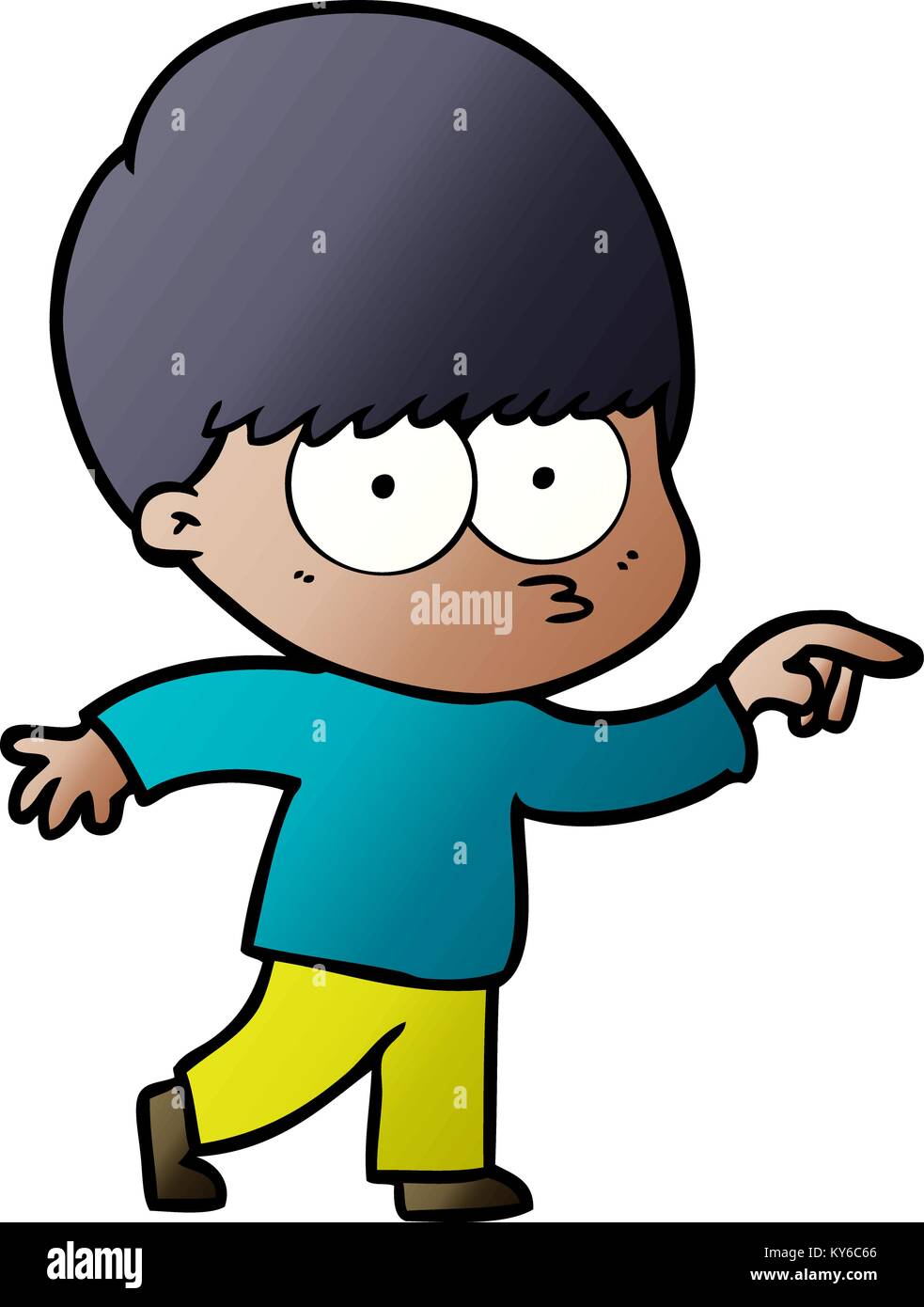 nervous cartoon boy Stock Vector Image & Art - Alamy