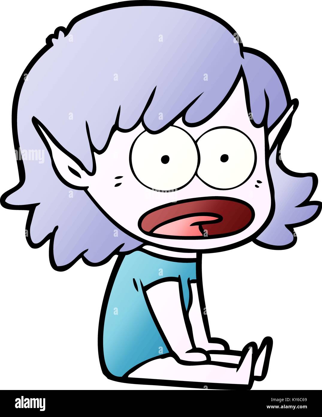 cartoon shocked elf girl Stock Vector Image & Art - Alamy