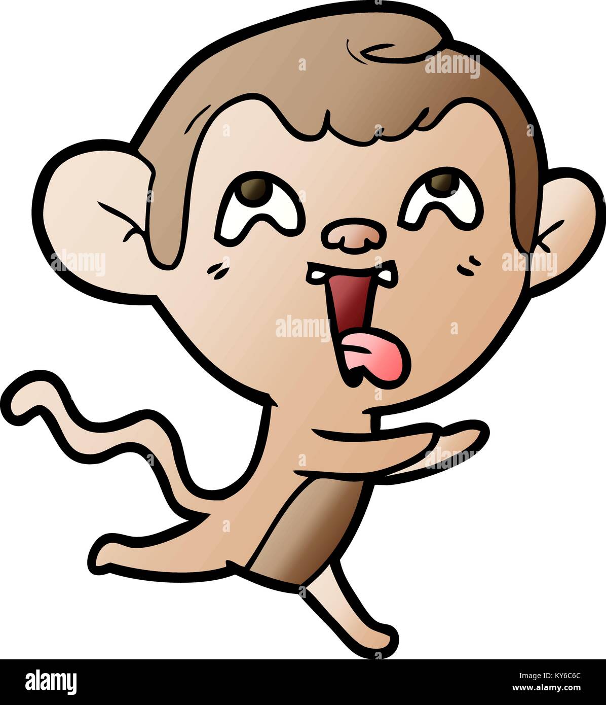 crazy cartoon monkey running Stock Vector Image & Art - Alamy