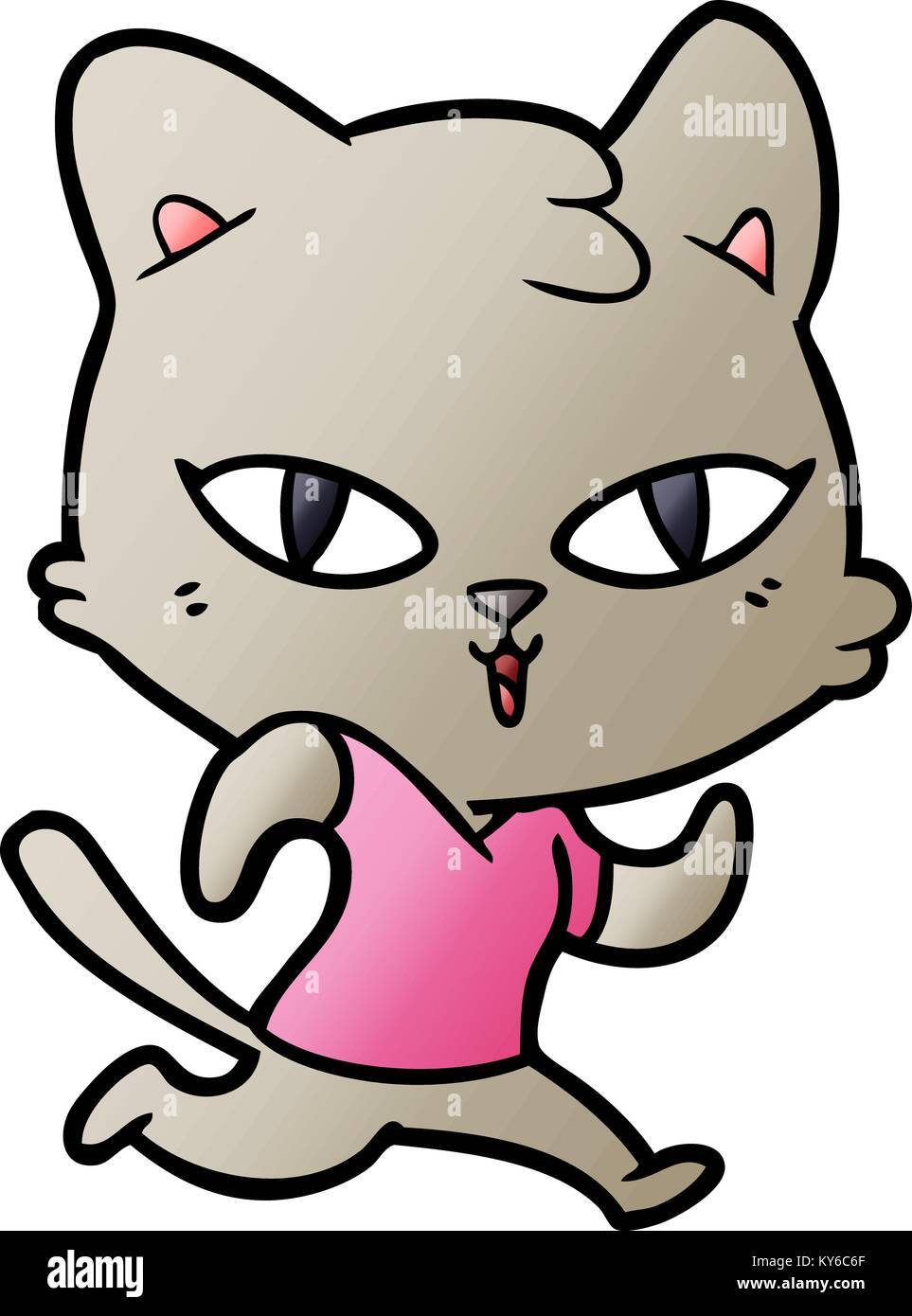 cartoon cat out for a run Stock Vector Image & Art - Alamy