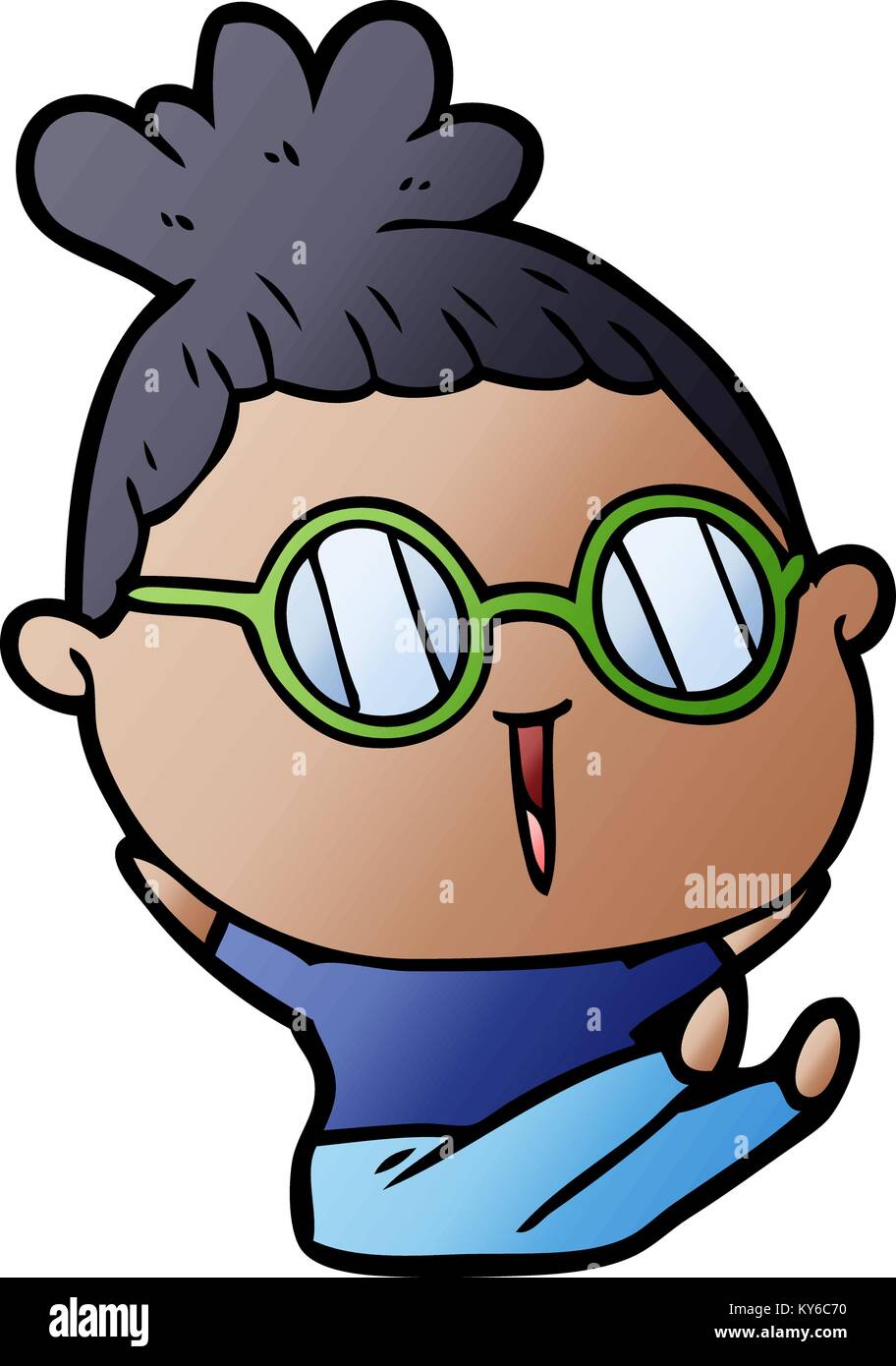 cartoon woman wearing spectacles Stock Vector Image & Art - Alamy