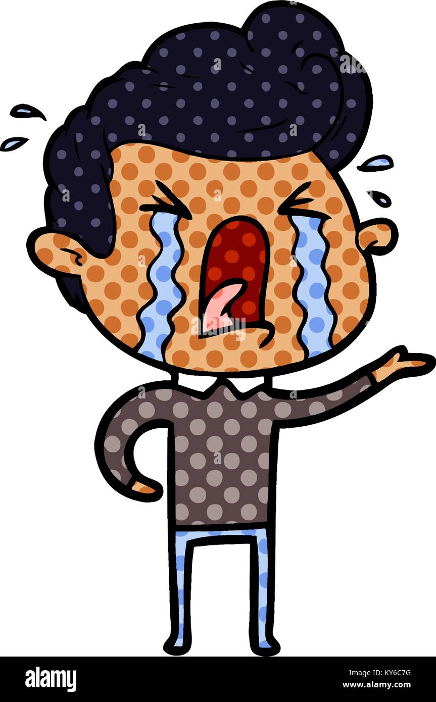 cartoon crying man Stock Vector Image & Art - Alamy
