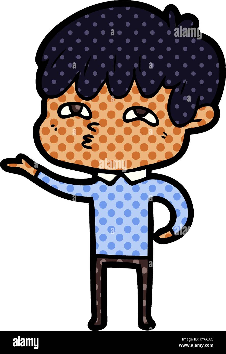 cartoon curious man Stock Vector Image & Art - Alamy