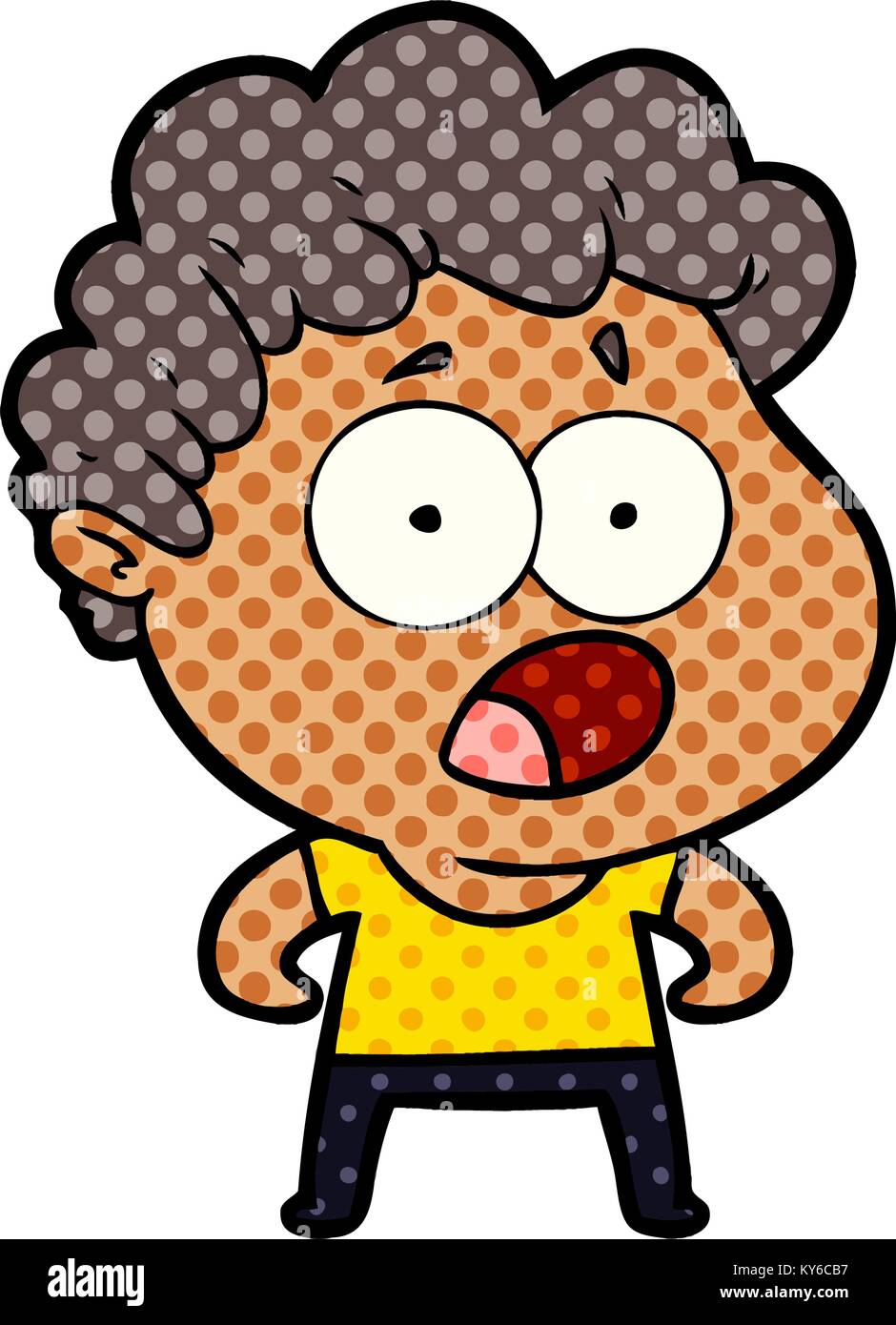 cartoon man gasping in surprise Stock Vector Image & Art - Alamy