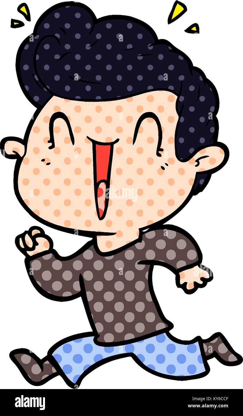 cartoon excited man Stock Vector Image & Art - Alamy