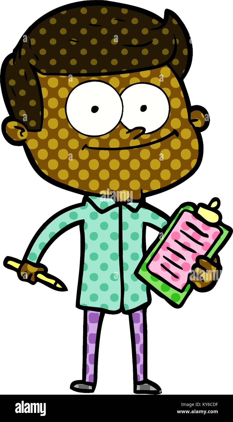 cartoon happy salesman Stock Vector Image & Art - Alamy