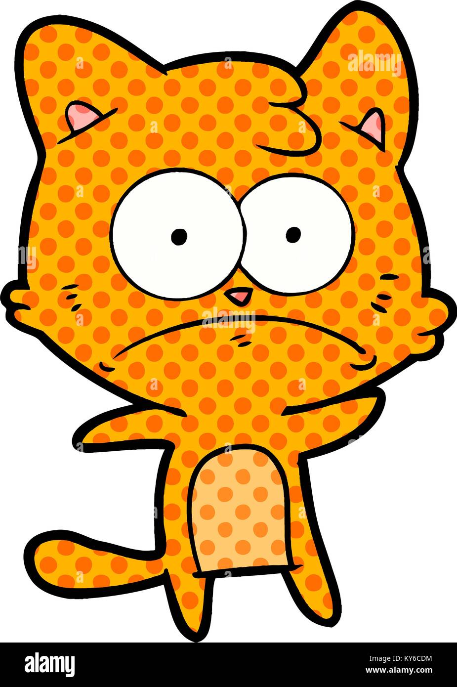 cartoon nervous cat Stock Vector Image & Art - Alamy