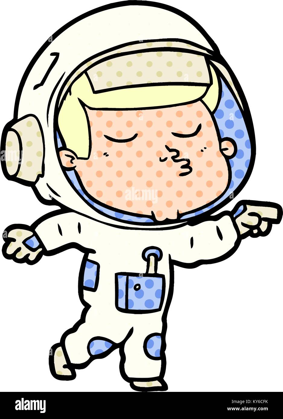 cartoon confident astronaut Stock Vector Image & Art - Alamy