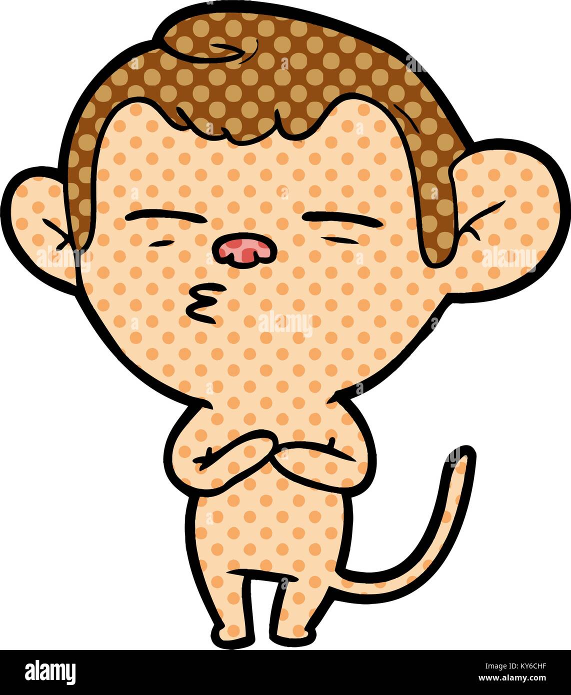 cartoon suspicious monkey Stock Vector Image & Art - Alamy