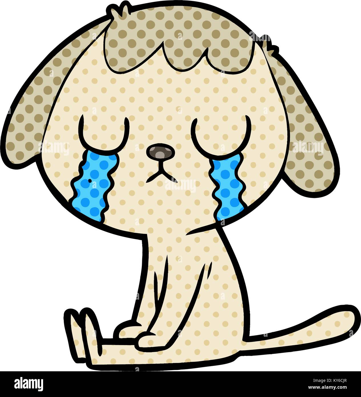 cute cartoon dog crying Stock Vector Image & Art - Alamy
