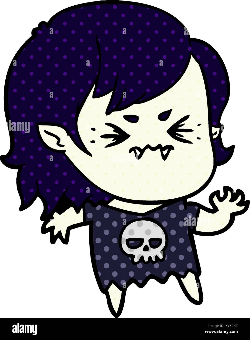 annoyed cartoon vampire girl Stock Vector Image & Art - Alamy