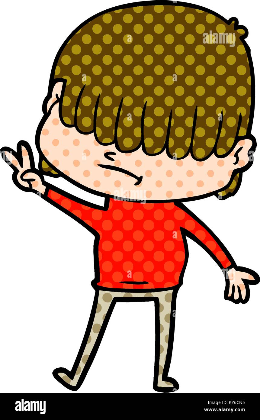cartoon boy with untidy hair Stock Vector Image & Art - Alamy