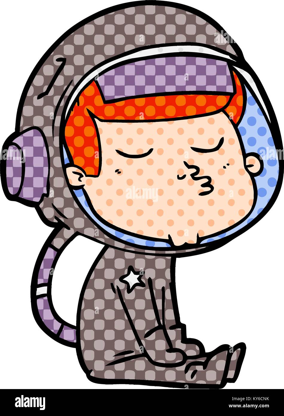 cartoon confident astronaut Stock Vector Image & Art - Alamy