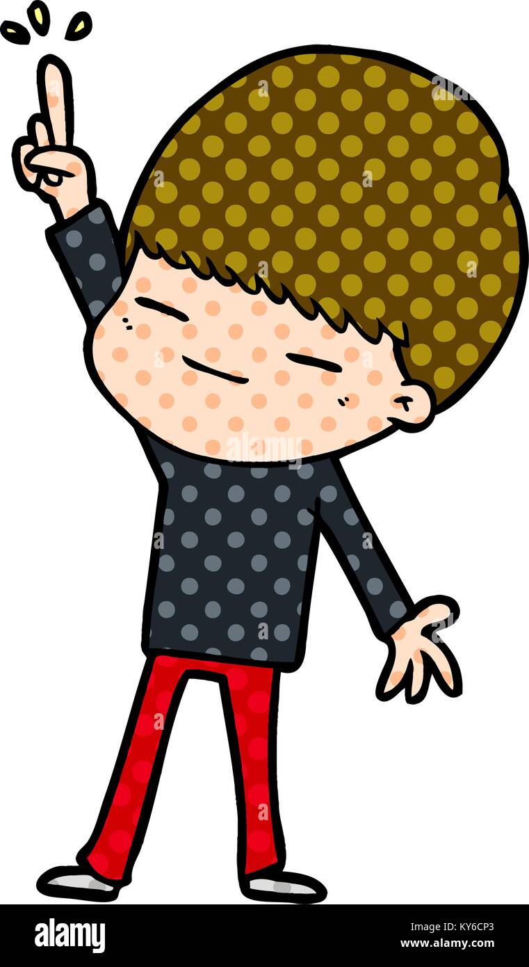 cartoon smug boy Stock Vector Image & Art - Alamy