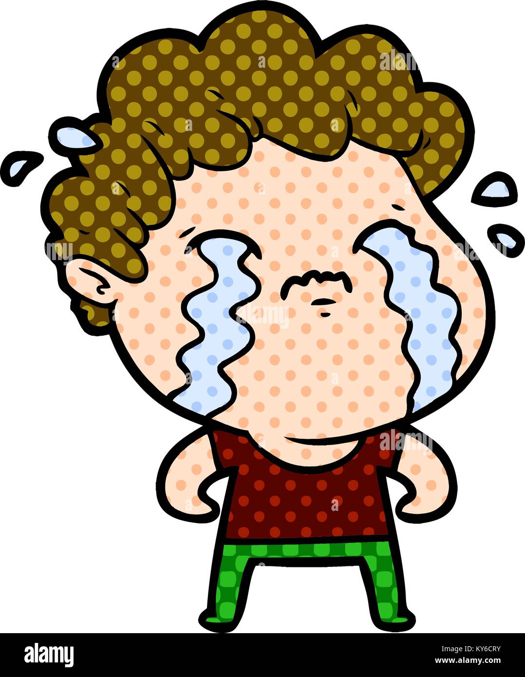 cartoon man crying Stock Vector Image & Art - Alamy